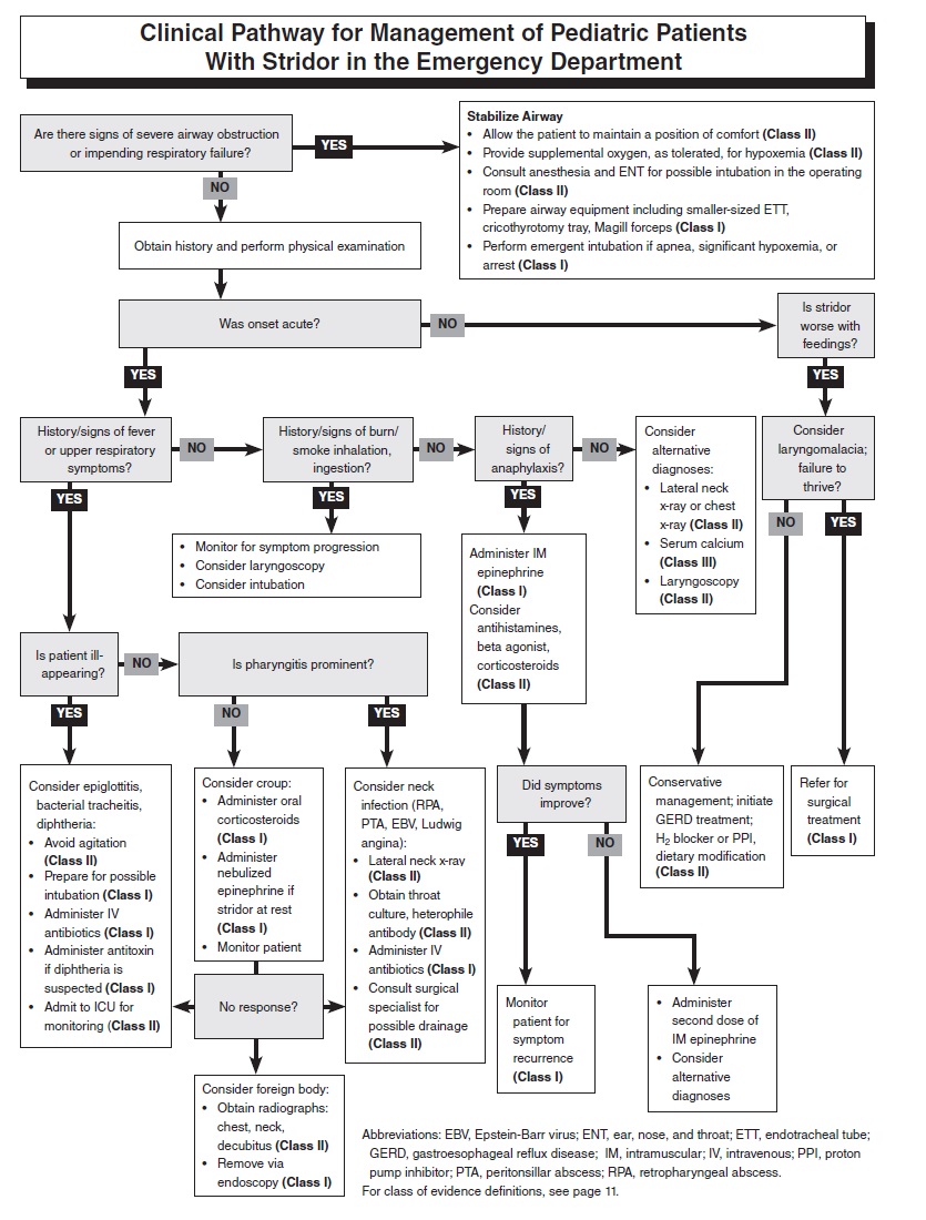 Clinical Pathway for Management of Pediatric Patients With Stridor in ...