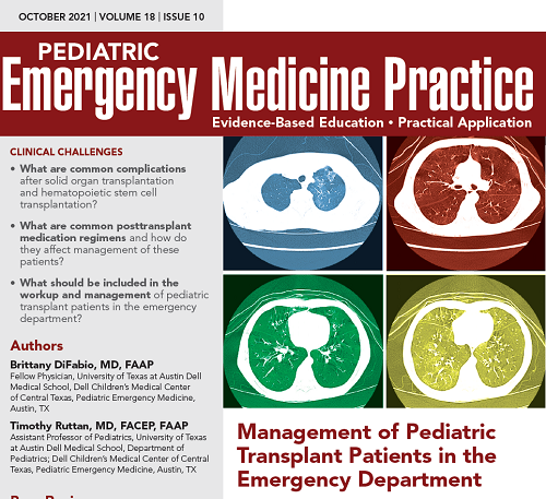 Pediatric Transplant Patients: Management of Complications in the ED