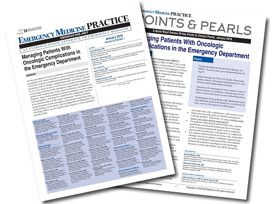 Calculated Decisions | Managing Patients With Oncologic Complications