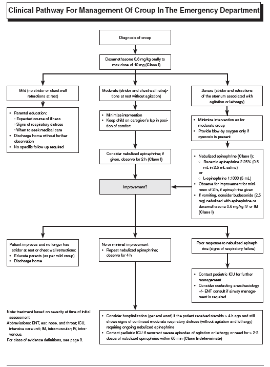 Clinical Pathway For Management Of Croup In The Emergency Department